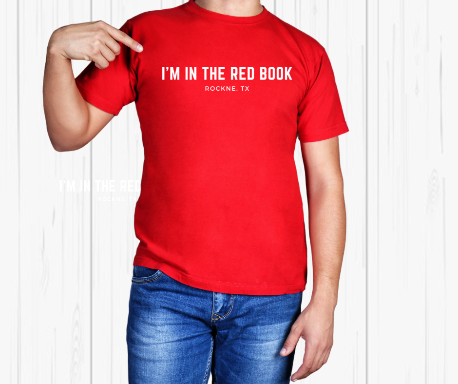 Rockne Red Book Shirt – Made By Mary Kate Personalized Boutique